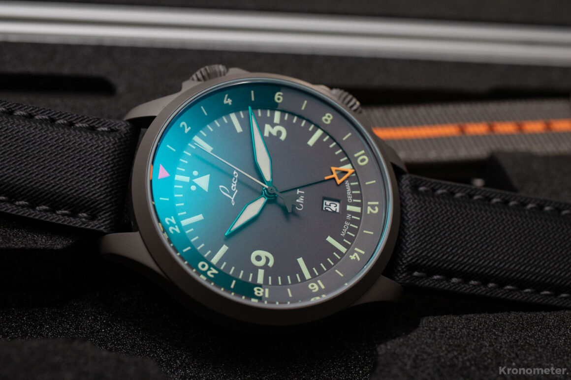 Pilóta óra másképp - Laco Frankfurt GMT - Kronometer