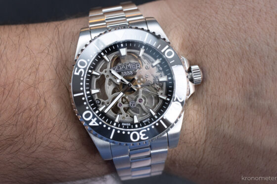 Búvár csontváz 200 méter mélyről: Roamer Premier Skeleton - Kronometer